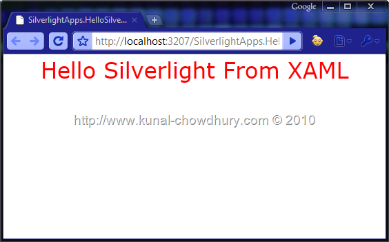 Silverlight Tutorials Chapter 2: Introduction to Silverlight Application Development | Kunal ...